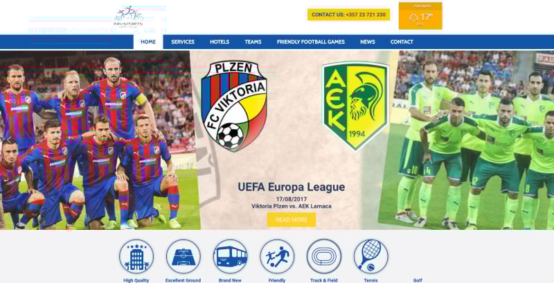 Inn Sports Website Design and Development | Web Theoria™