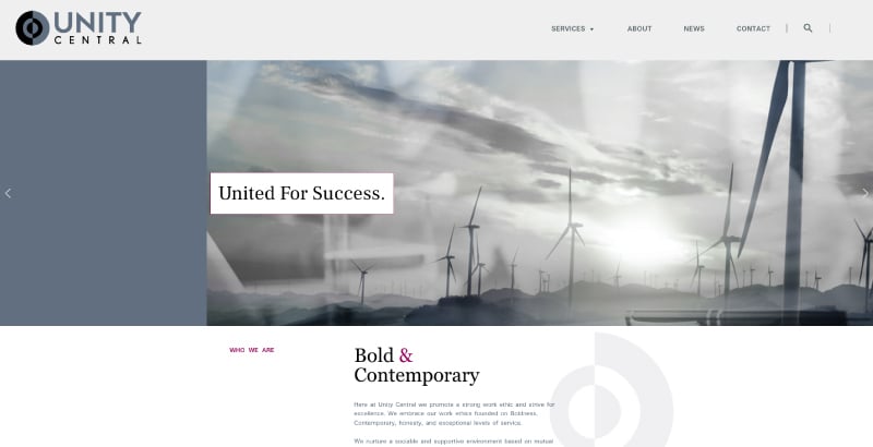 Unity Central Website Design in Cyprus | Web Theoria™